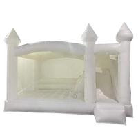 China Pure White Wedding Bounce House With Slide Kids Jumping Castle for sale