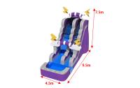 China Inflatable Purple Thunder Water Slide With Pool Outdoor Playground for sale