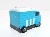 China Outdoor Inflatable Games Blue Car Snack Food Tent For Rental Sale for sale