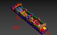 China Inflatable Carnival Obstacle Course Customized For Rental And Sale for sale