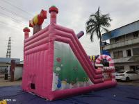 China Candy World Pink Style Inflatable Slides For Rental Event Party for sale
