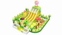 China Farm Theme With Mushroom And Ladybug Inflatable Bouncy Slide Castle for sale