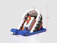 China Ship Style Double Sided Inflatable Slides With Wave Stopper for sale