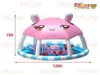 China Children Inflatable Water Pool Customized With Small Floating Toys for sale