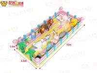 China Inflatable Childrens Bouncy Castle With Animals Elephant Rabit for sale