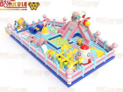 China Rocky Theme With Ocean Balls Inflatable Childrens Bouncy Castle for sale