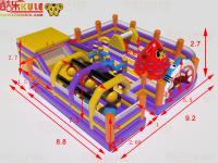 China Angry Birds Inflatable Bouncy Jumping Park With Obstacles For Childrens for sale