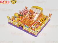 China Jumping Castle Inflatable park Bounce House With Big Ocean Pool for sale