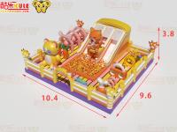 China Jumping Castle Inflatable park Bounce House With Big Ocean Pool for sale