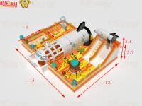 China Airplane Theme Park Inflatable Bouncy Castle With Slides Jumping Bed for sale