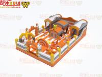 China Inflatable Orange Yellow Style Jumping Castle With Slides Games for sale