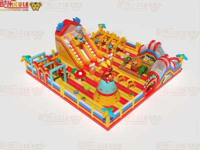 China Inflatable Bounce Castle With Jumping Slides Obstacle For Kids for sale