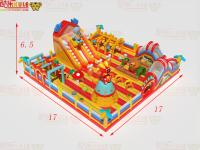 China Inflatable Bounce Castle With Jumping Slides Obstacle For Kids for sale
