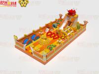 China Inflatable Castle Bouncer With Obstacles Course Fun Park Playground for sale