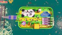 China Large Outdoor Playground Jumping Inflatable Water Castles On Ocean for sale