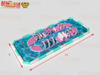 China Pink Inflatable Water Obstacle Course Outdoor Park For Summer for sale
