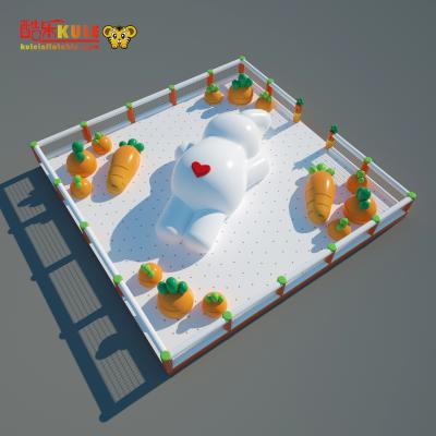 China Big Pool Inflatable Rabit With Carrot Jumping Boucny Castle for sale