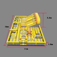 China Inflatable Big Slides With Obstacle Jumping Castle (Yellow & White ) for sale