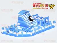 China Penguin Inflatable Commercial Bouncy Castle ( Blue & White ) for sale
