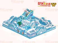 China Inflatable Castle Jump House With Big Slides ( Blue & White ) for sale