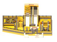 China Indoor Playground Inflatable Castles Yellow Grey With Slides for sale