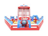 China Small Commercial Bouncy Castle Inflatable Red Blue White Color for sale