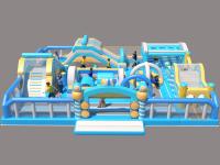 China PVC Tarpaulin Inflatable Obstacles Course Customized With Multi Color for sale