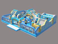 China PVC Tarpaulin Inflatable Obstacles Course Customized With Multi Color for sale