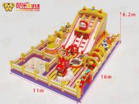China China Dragon Lion Inflatable Bouncy Castle With Slides And Sand Pool for sale