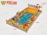 China Pvc Challenge Obstacles Inflatable Water Castles Around The Pool for sale