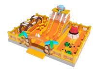 China Inflatable Magic Castle Bounce House Playground Orange Yellow for sale