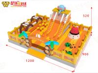 China Inflatable Magic Castle Bounce House Playground Orange Yellow for sale