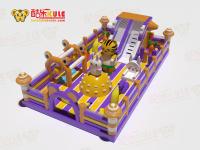 China Rabit Cat Bouncy Inflatable Castles With Swing Climbing Slides for sale