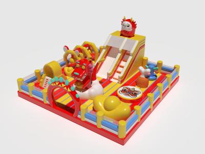 China PVC Tarpaulin Dragon Park Inflatable Jumping Castle  For Children for sale