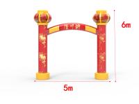 China Outdoor Activities Inflatable Arches Red Color 5*6m For Chinese New Year for sale