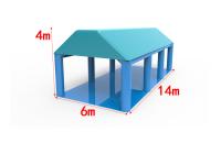 China Blue Outdoor Inflatable Tents Portable Air Structure Customized for sale