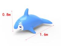 China Blue Dolphin Inflatable Toys For Indoor Outdoor Playground Park for sale
