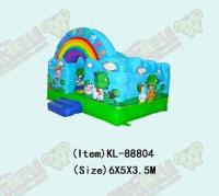 China Inflatable Glassland Bouncy Castle For Childrens Outdoor Playground for sale