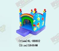 China Tarpaulin Inflatable Round Circle Obstacles Course Bouncy Castle Custom Logo for sale