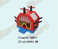 China Small Pirate Ship Inflatable Bouncy Castle For Childrens for sale
