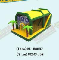 China Children Fun Park Inflatable Bouncer House With Palm Trees for sale