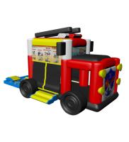 China Fire Truck Inflatable Castle Bounce House For Childrens for sale