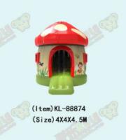 China Inflatable Round Circle Mushroom Bouncy Castle 5*4*4.5m for sale