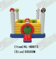 China Angry Birds Inflatable Bouncer Jumping Castle With Pillars for sale