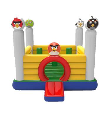 China Angry Birds Inflatable Bouncer Jumping Castle With Pillars for sale
