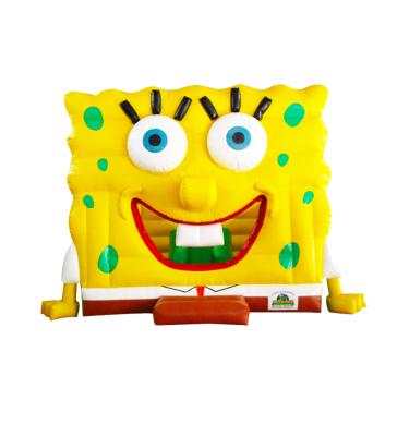 China Yellow SpongeBob Inflatable Bouncy Castle For Kids Jumping for sale