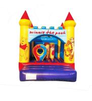 China Winnie The Pooh Inflatable Bouncy Castle With Small Circle Pillar for sale