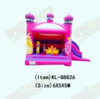 China Princess Inflatable Bouncy House jumping With Pillar And Crown for sale