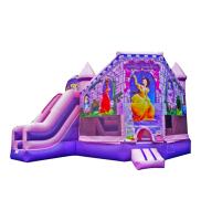 China Pink And Purple Inflatable Play Castle For Outdoor Amusement for sale