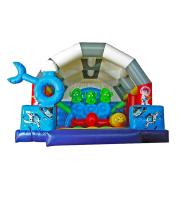 China Inflatable Round Circle Obstacles Course Bouncy Castle 5*4*4m for sale